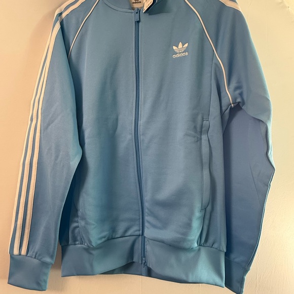 adidas | Jackets & Coats | Adidas Light Blue Zipup Jacket | Poshmark